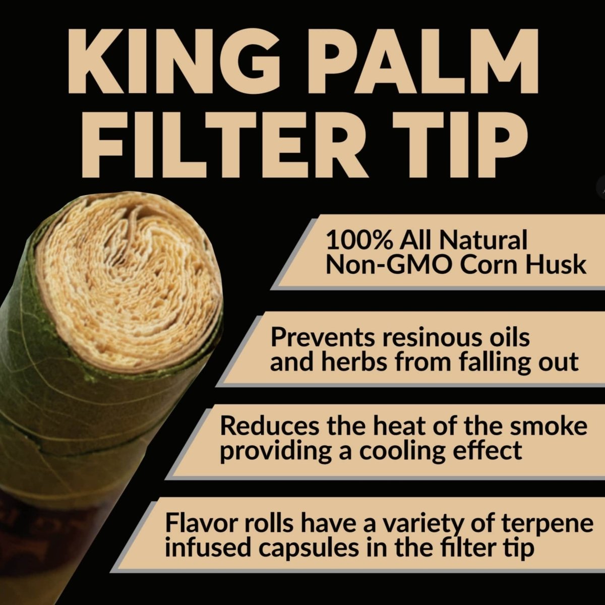 King Palm - Pine Drip | Flavoured Filter Tips | 50pc Display Box – JustSmoke.Me